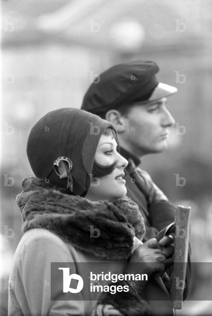 Image of Claudia Cardinale on the set of the film Careless, Italy,