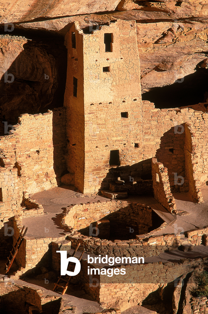Image of Square Tower in Mesa Verde National Park, the park's tallest ...
