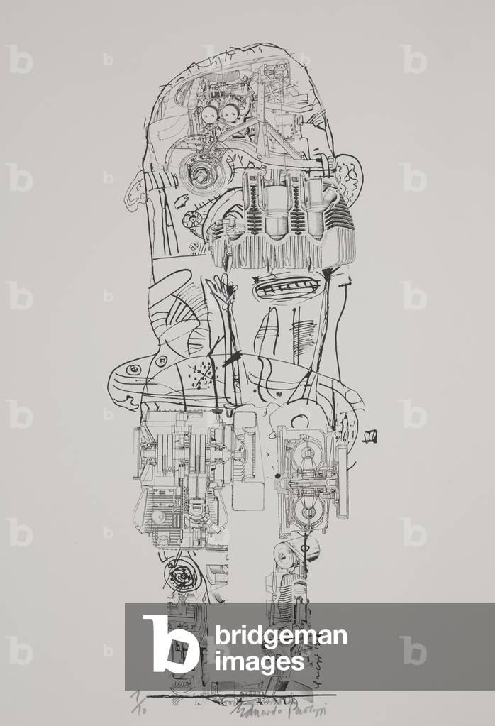 Image of Standing Figure, 1956 (litho) by Paolozzi, Eduardo Luigi (1924 ...