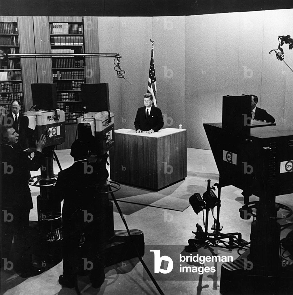 Image of John F. Kennedy at the Kennedy-Nixon debates, Sept-Oct 1960