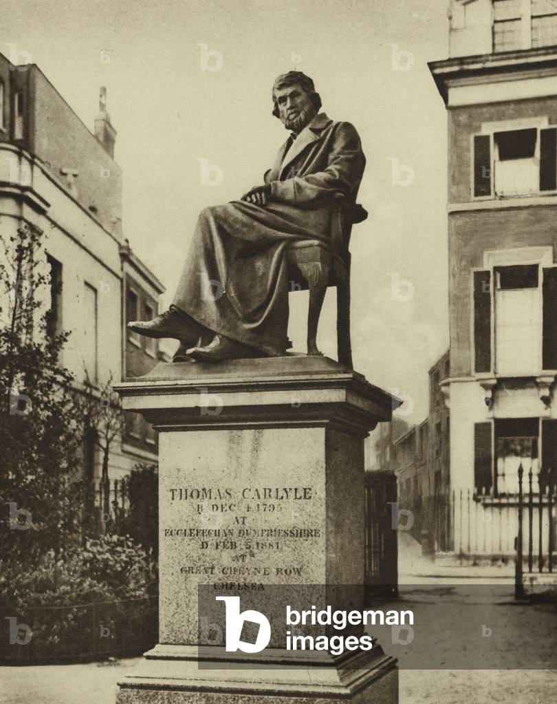 Image of Statue of the writer and philosopher Thomas Carlyle in Cheyne ...