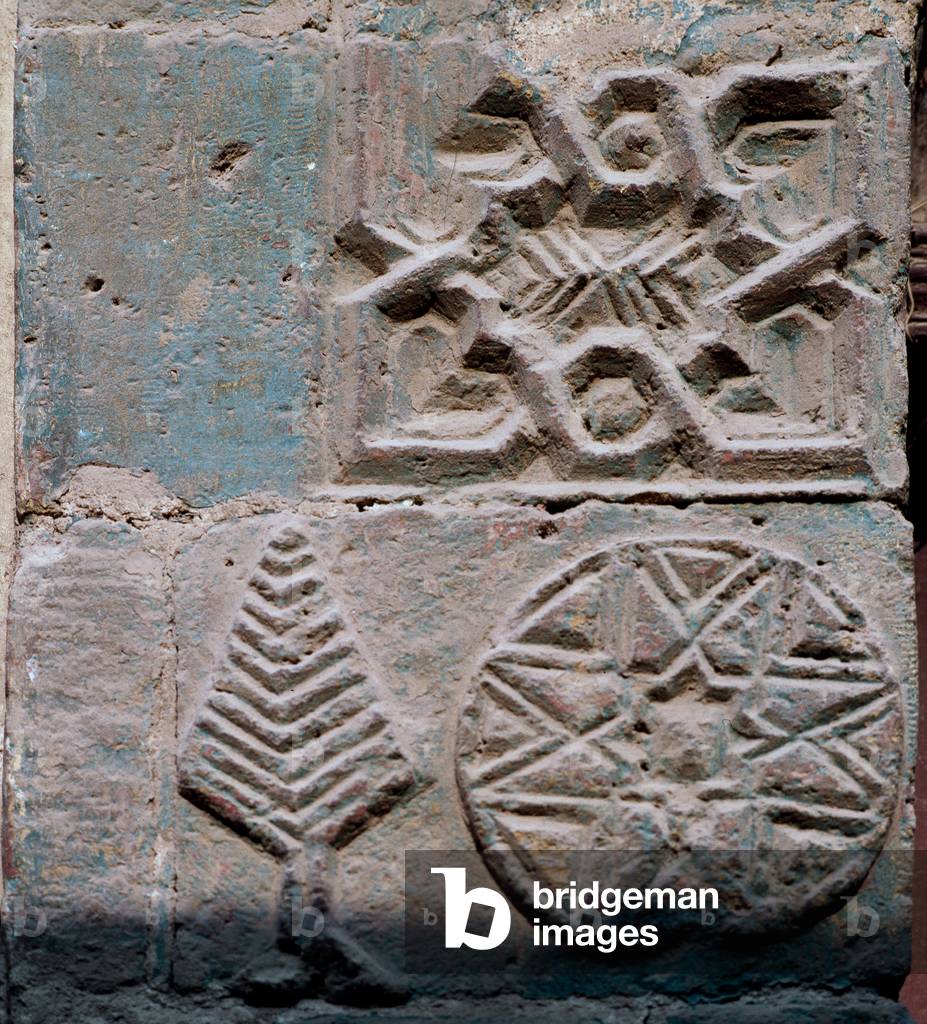 Image of Coptic art : Coptic portal - Detail, Cairo, Egypt,