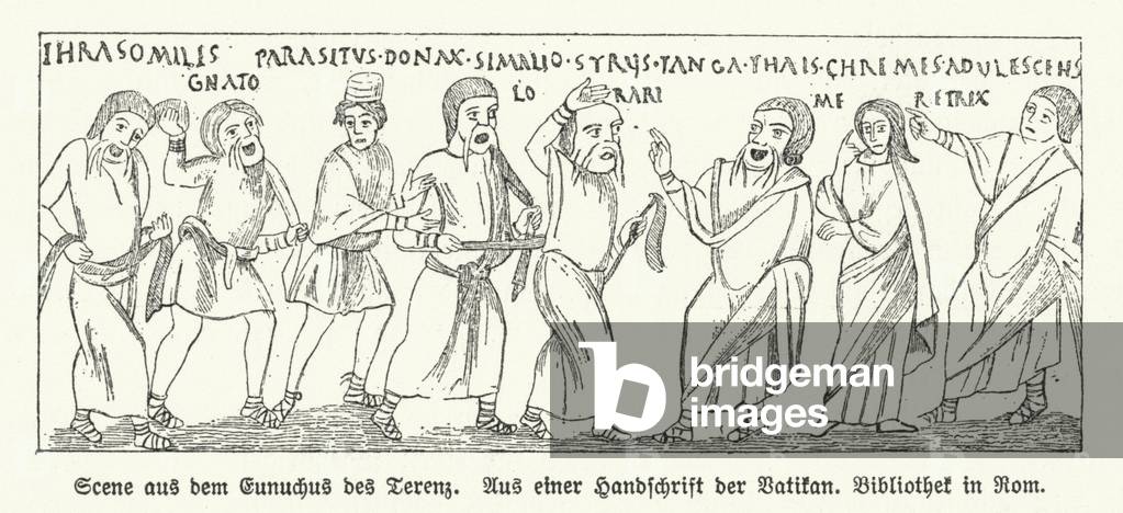 Image of Scene from Eunuchus (The Eunuch), comedy by the Roman ...