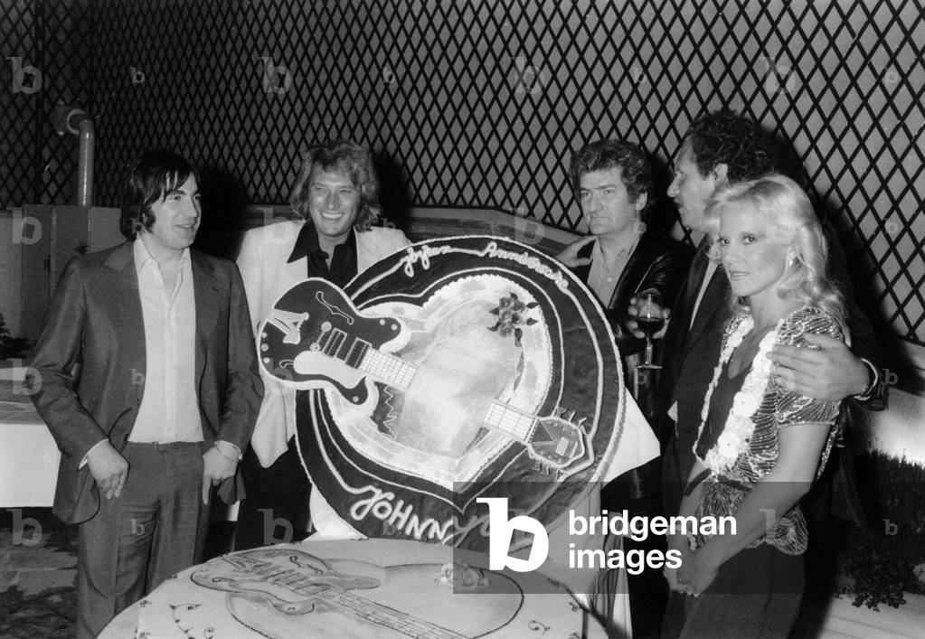Image of Serge Lama, Johnny Hallyday, Eddy Mitchell, Mort Shuman and Sylvie