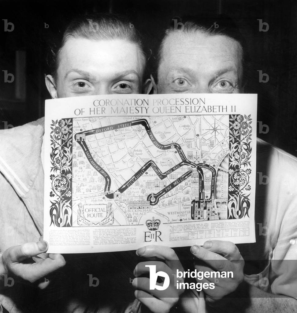 Image of Map of the Royal Procession's route in London for the by ...