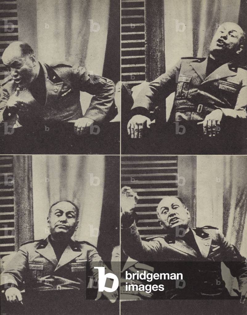 Image of Benito Mussolini making a speech after the victory of Nazi by ...