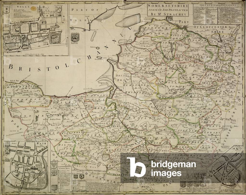 Image of A map of Somerset