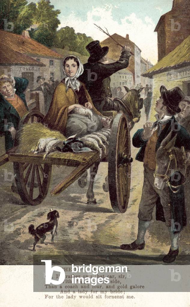 Image of The Low-Backed Car (colour litho) by English School, (20th ...