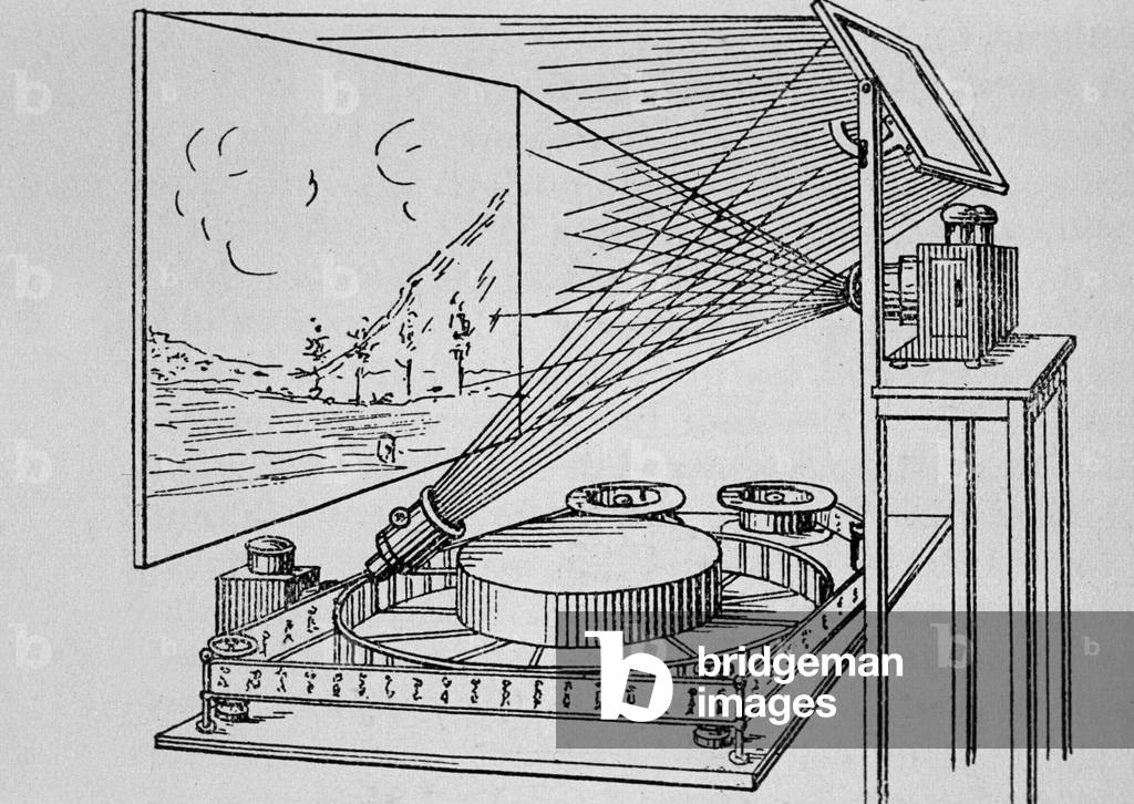 Image of Optic theatre invented by Emile Reynaud in 1889 : it's