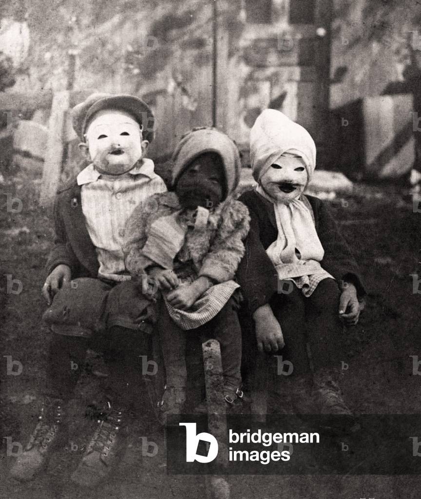 Image of Group in Halloween costumes, c.1898 (photo)