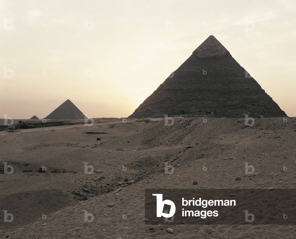 Image of Egypt, Cairo, Ancient Memphis, Pyramids at Giza. Pyramid of Khafre