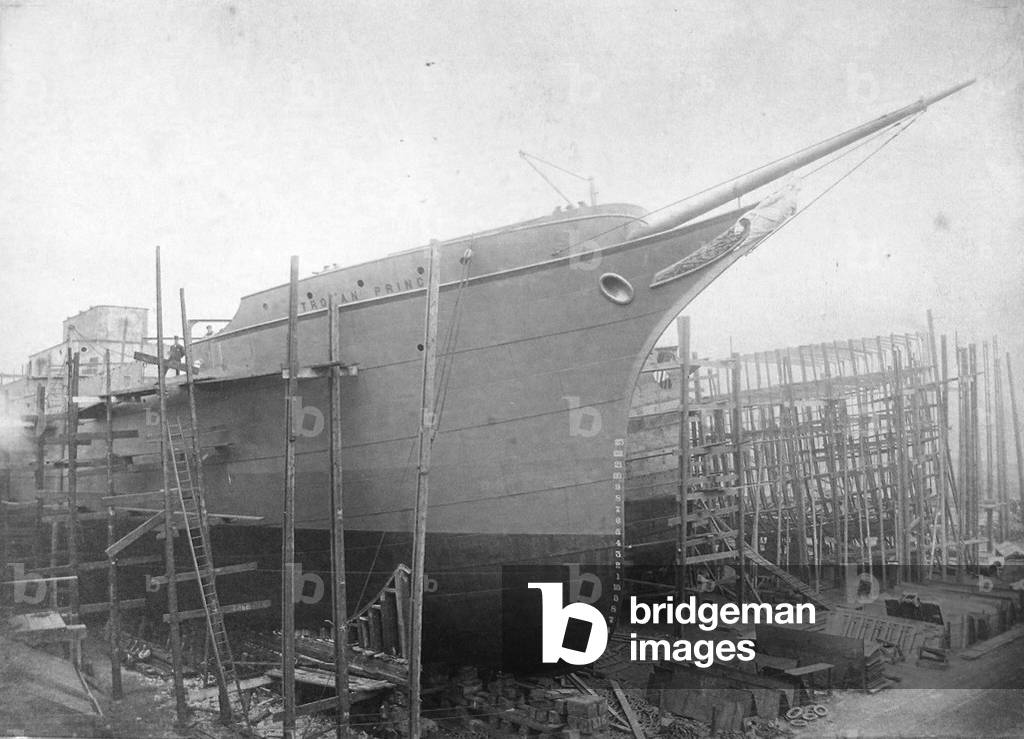 Image of SS 'Trojan Prince', 1896 (b/w photo) by English School, (19th ...