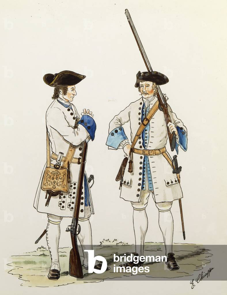 Image of Army of Louis XIV known as Sun King: riflemen of