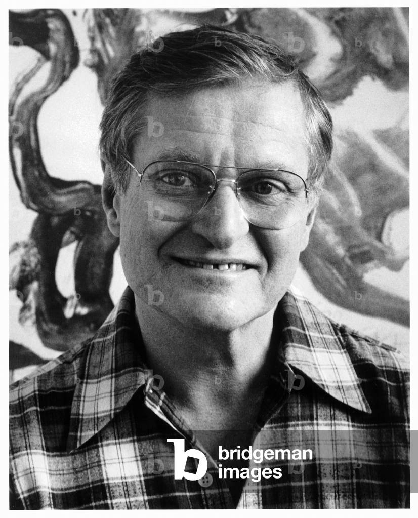 Image of John Ashbery, New York City, 1984 (b/w photo) by Felver, Chris