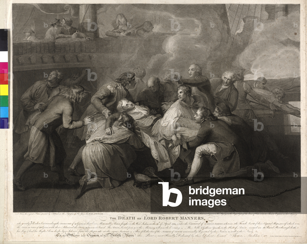 Image of Lord Robert Manners (1758-1782) The death of Lord Robert ...