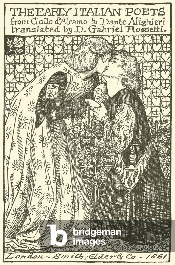 Image of The Early Italian Poets, design for a title page (engraving ...