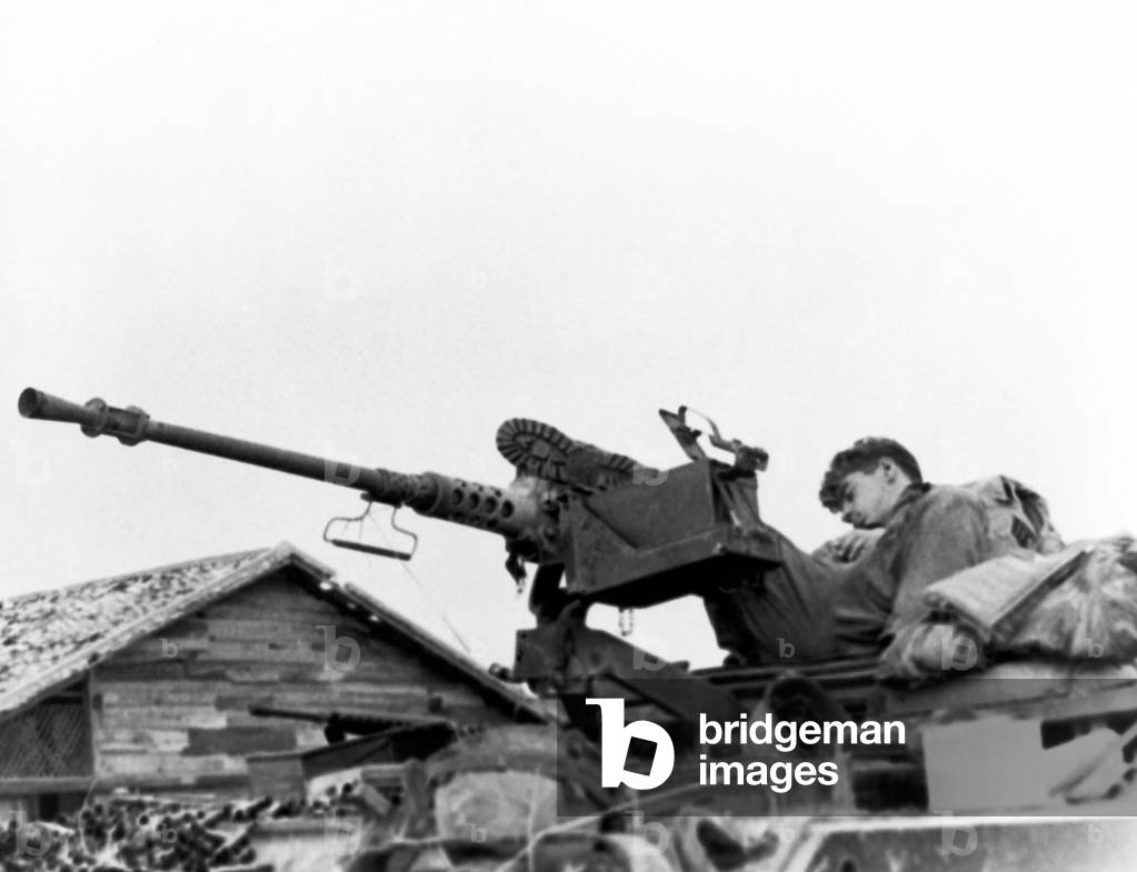 Image of Soldier Napping, Vietnam, c.1967 (b/w photo)