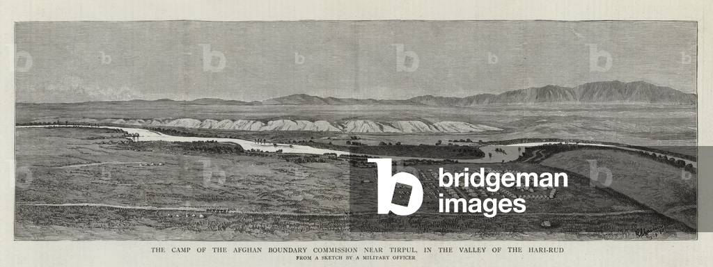 Image of The Camp of the Afghan Boundary Commission near Tirpul, in by ...