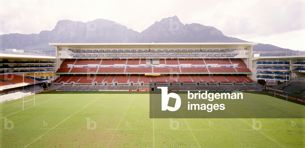 Image of Newlands Rugby Stadium in Cape Town, site of the historic