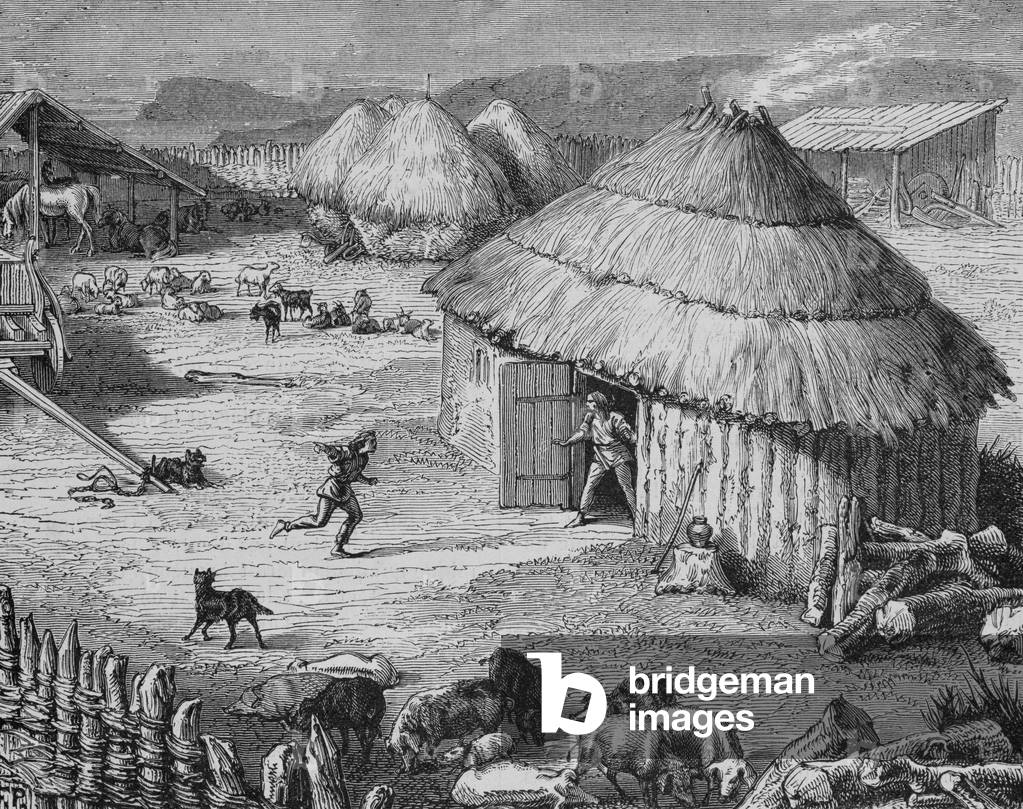 Image of Gallic Village in the Antiquite (engraving)