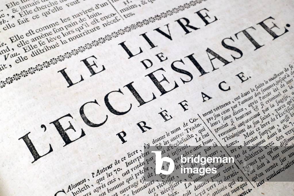 Image of Old Bible in french, 18th century, Old Testament, The Book