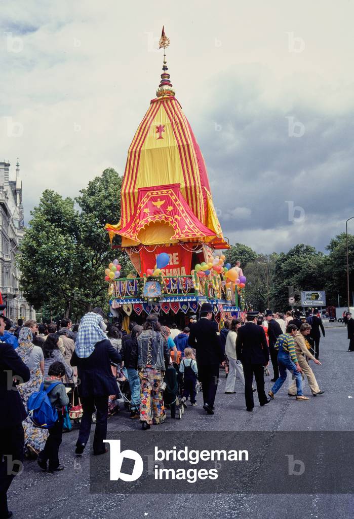 Image of Hare Krishna Ratha Yatra Festival, Procession, London, England ...