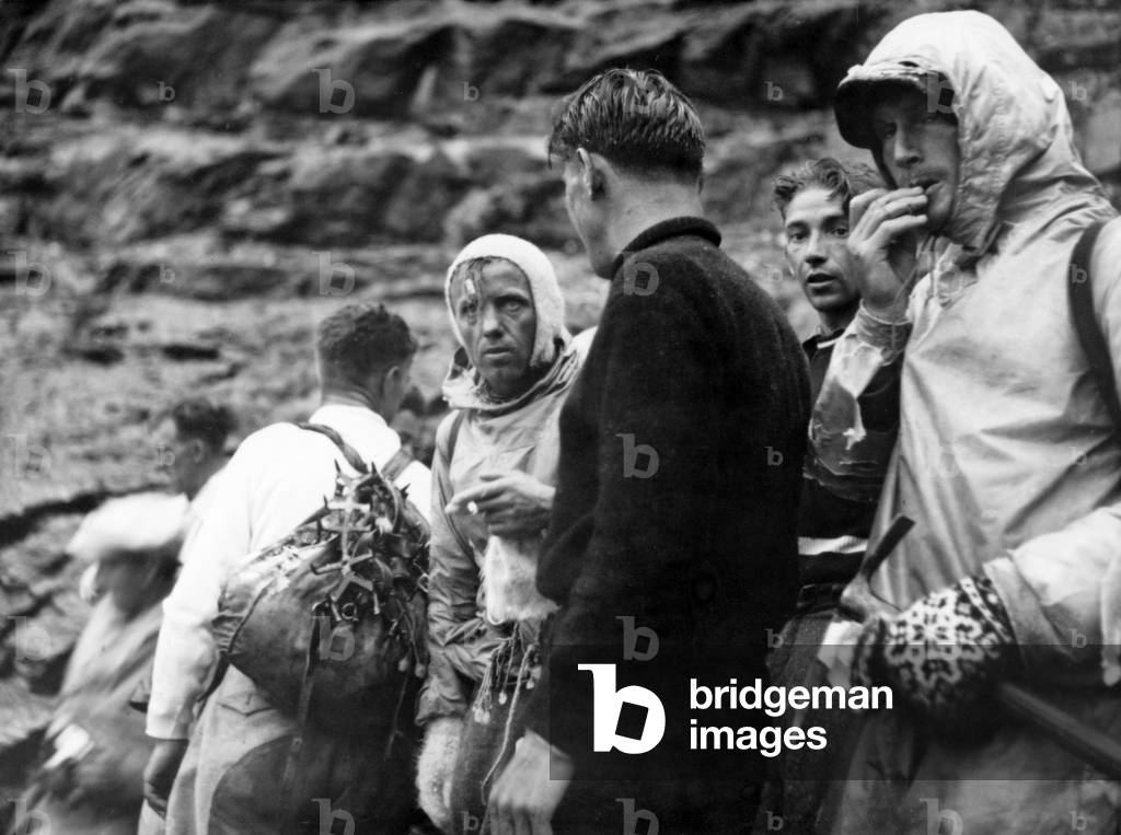 Switzerland Eiger North Face First Ascent In, 1938 (b/w photo) by