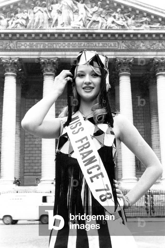 Image of Brigitte Konjovic First Dauphine 1978 Became Miss France 1978 (b/w