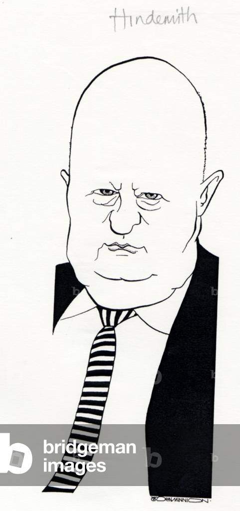 Image of Paul Hindemith - caricature by John Minnion German composer ...