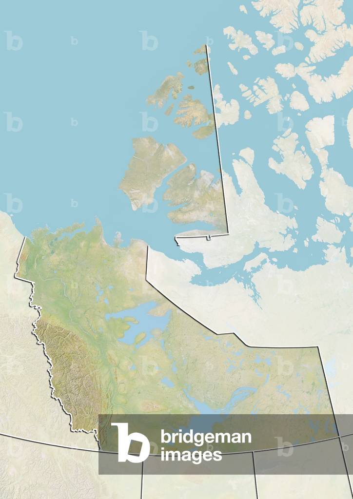 Image of Northwest Territories, Canada, Relief Map
