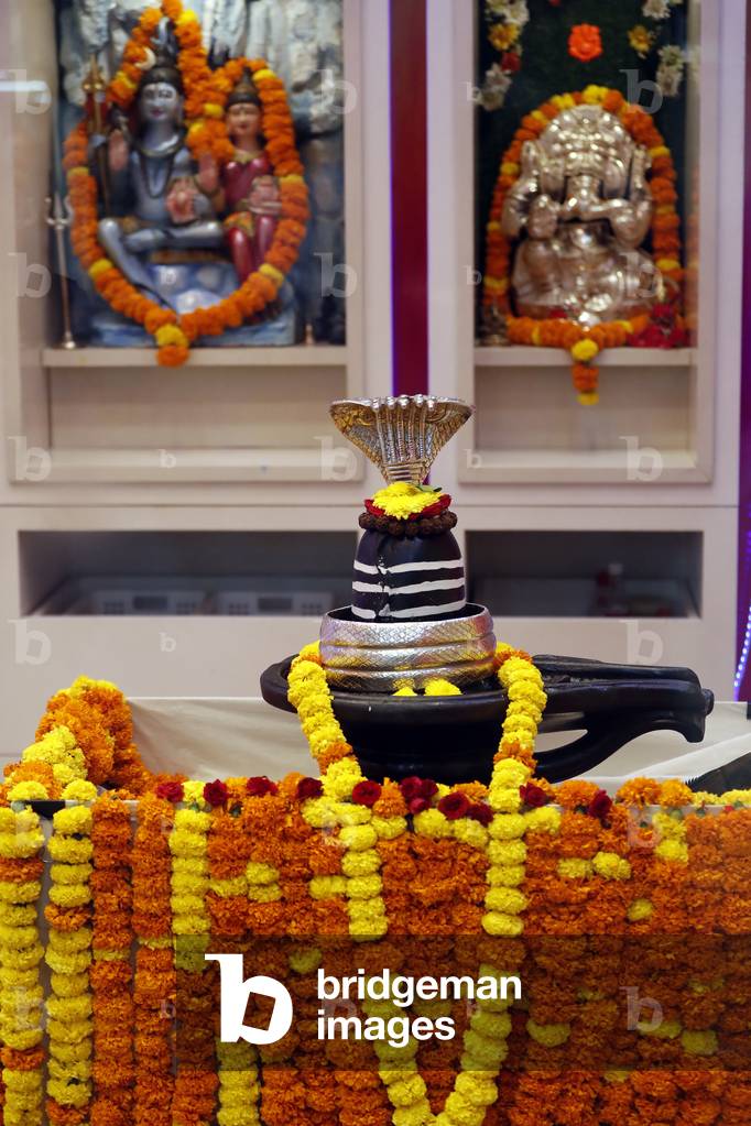 Image of Shiva hindu temple. Lingam is representing the phallus of Hindu