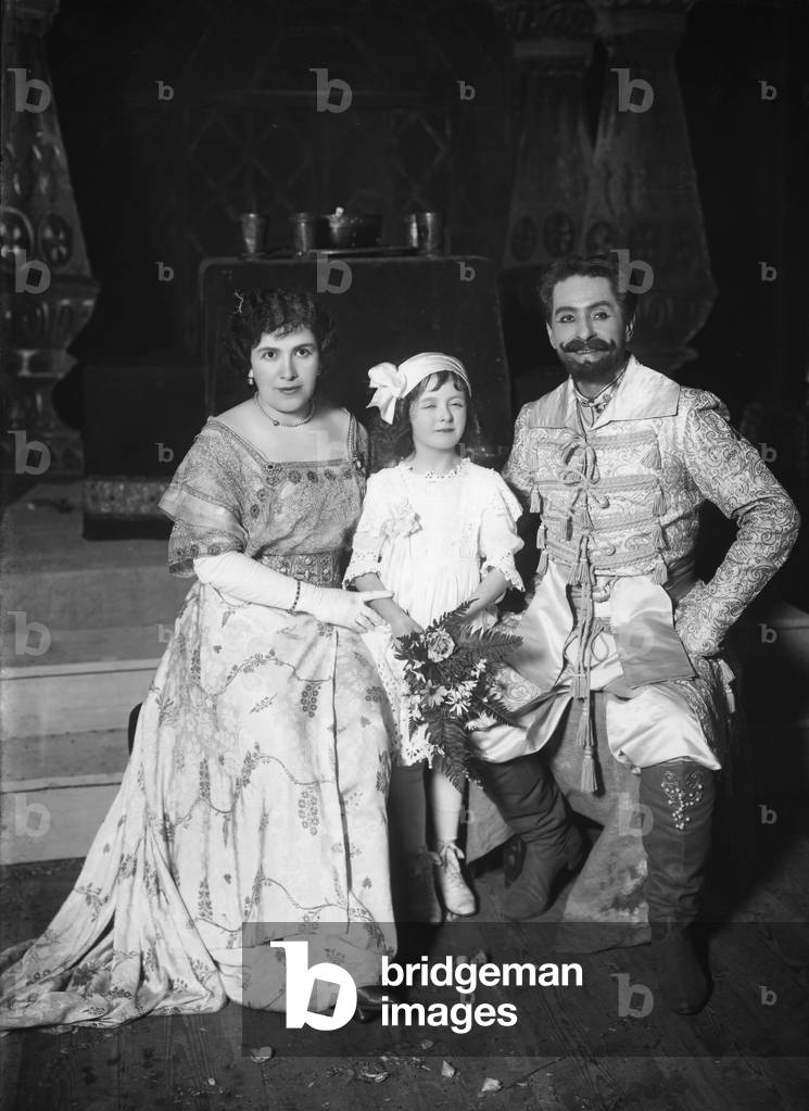 Image of Nikolay Figner posing backstage with his wife Renee and his by ...