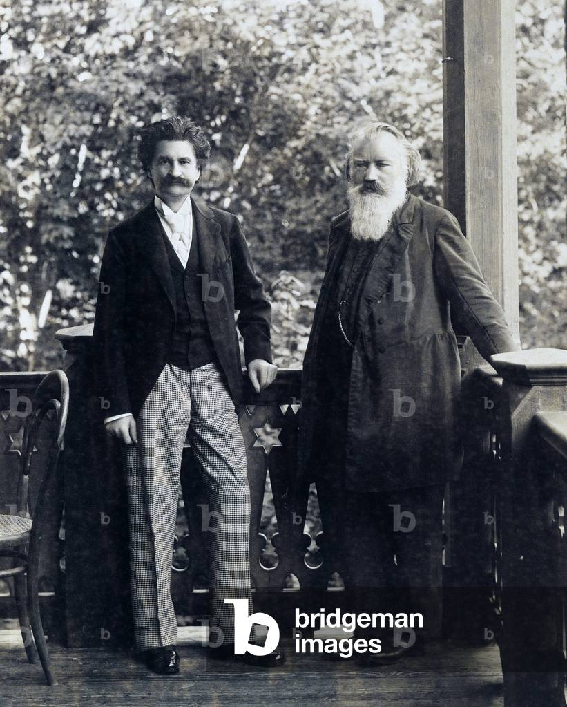 Image of Richard Strauss (1864-1949) and Johannes Brahms (1833-1897 ...