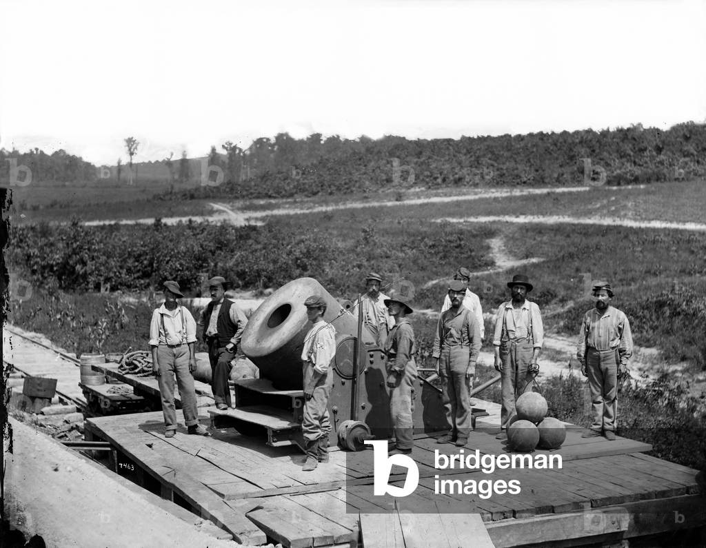 Image of American Civil War (1861-1865) : Unionist soldiers with the ...