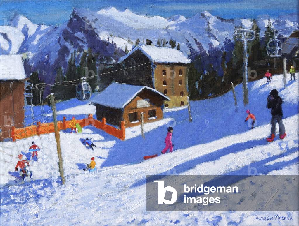 Image of The Ice Rink, Samoens, France, 2022 (oil on canvas) by Macara ...