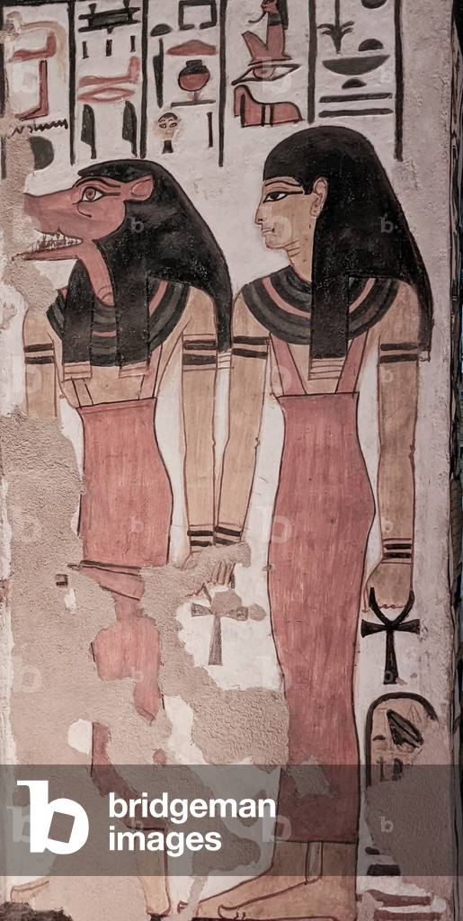 Image of Valley of the Queens, Tomb of Nefertari (wall painting) by ...