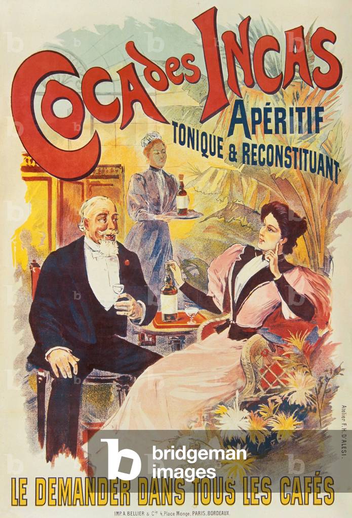 Image of Poster advertising the 'Coca des Incas' aperitif (colour litho ...