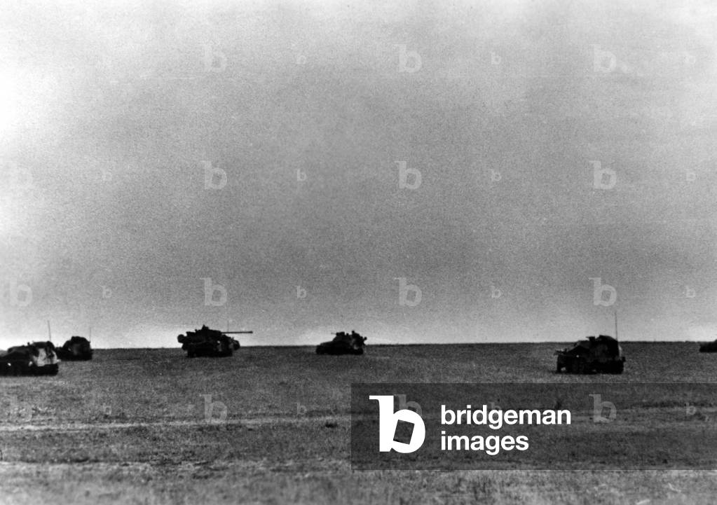 Image of German tanks on the Eastern Front, 1943 (b/w photo)