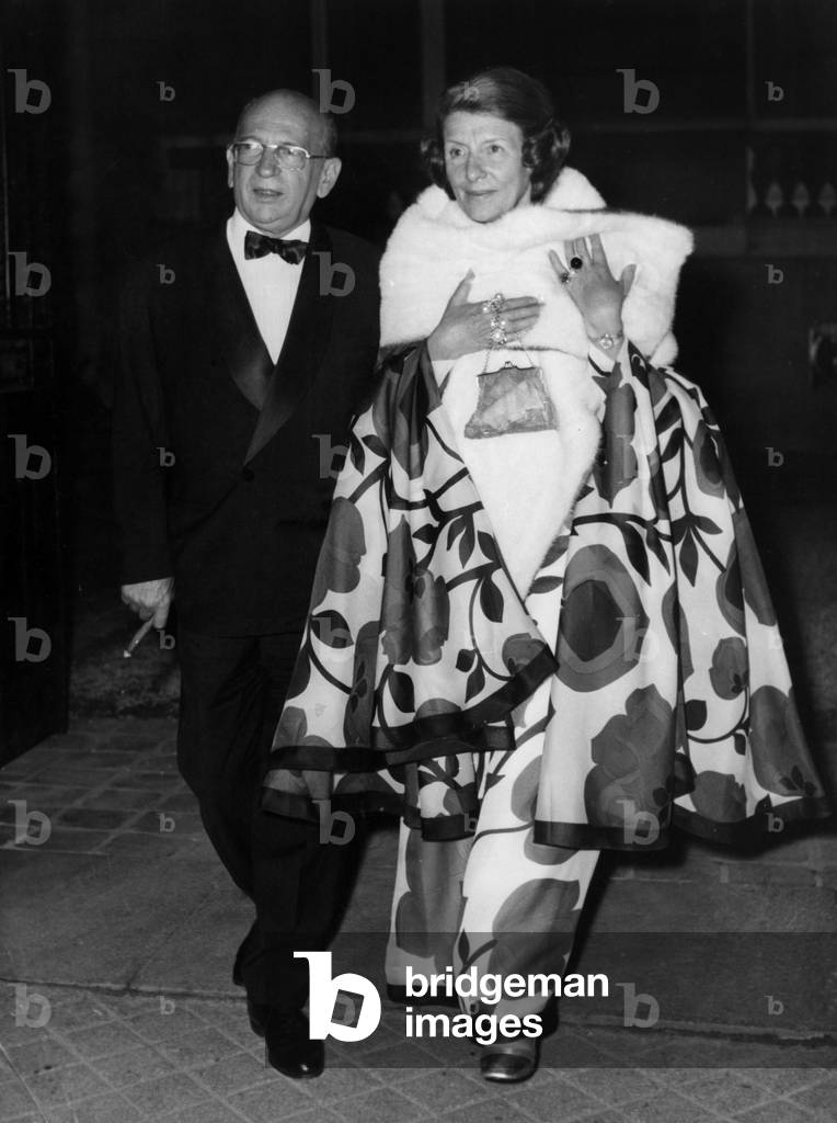 Image of Edgar Faure (Minister For Education) and his Wife Lucie Faure