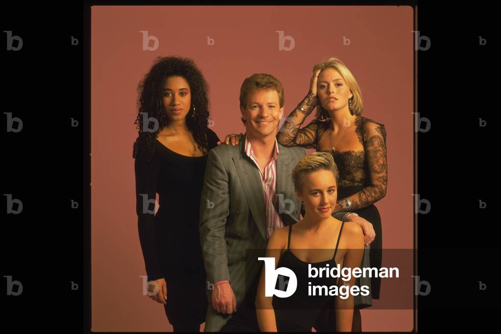 Image of Jim Davidson, Patsy Kensit With Pepsi And Shirley, c. 1987