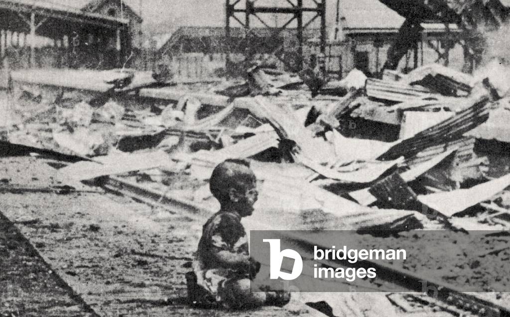 Image of Bloody Saturday, 1937 (b/w photo) by Wong, H. S. (1900-81)