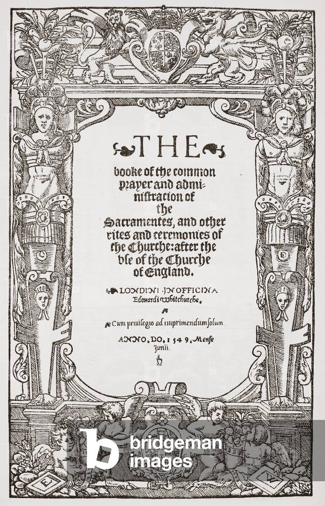 Image of Frontispiece, The Book of Common Prayer, 1549 (litho) by ...
