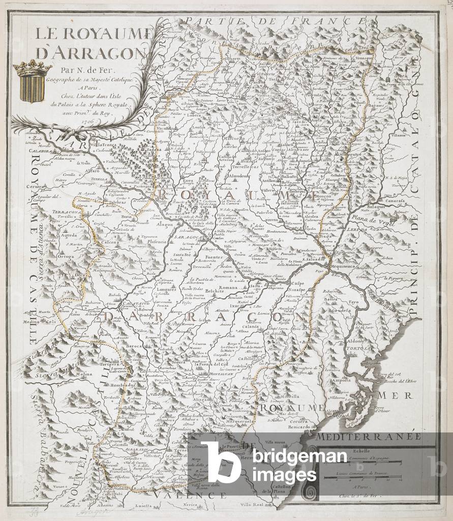 Image of A map of the Kingdom of Aragon