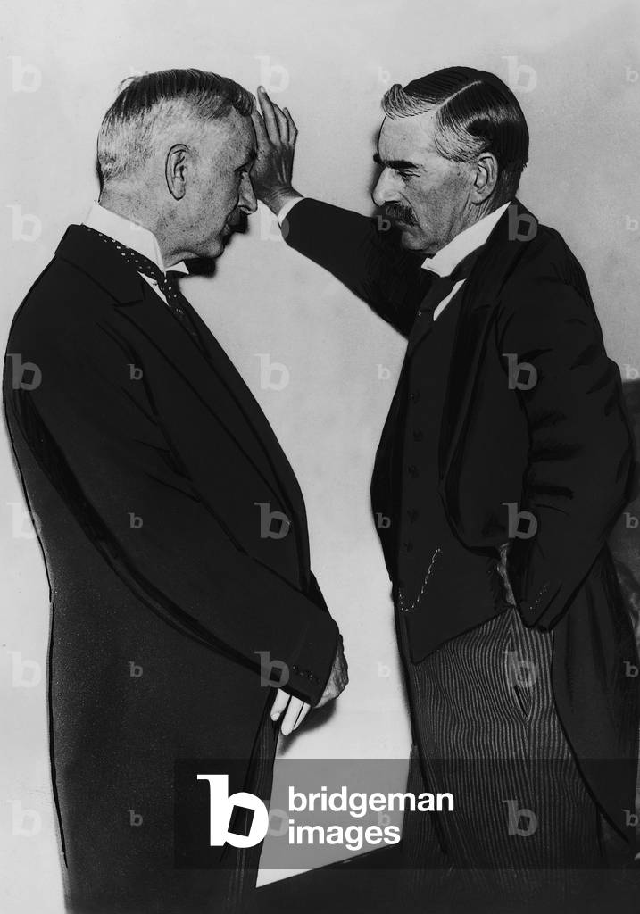 Image of Cordell Hull and Arthur Neville Chamberlain, 1933 (b/w photo)