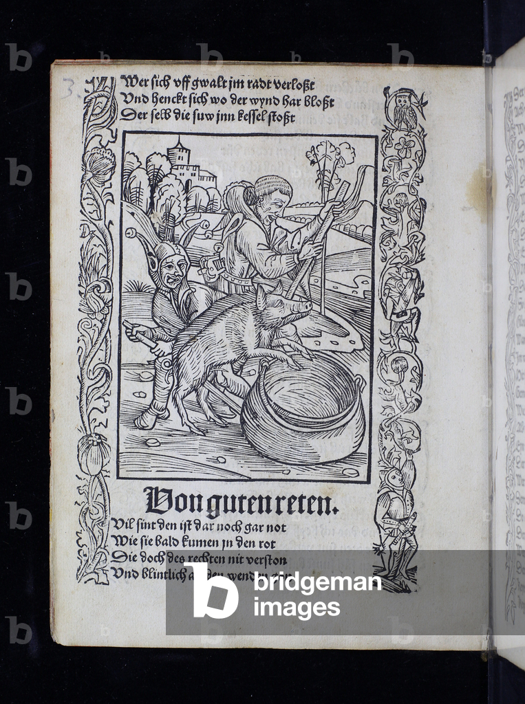 Image of The Ship of Fools, 1499 (woodcut)