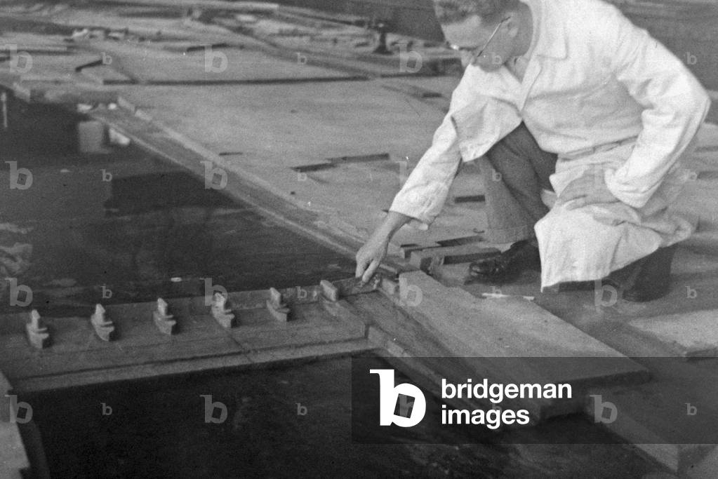 Image of At the river engineering laboratory at Karlsruhe a model of