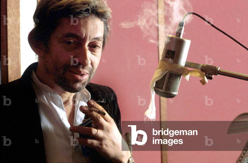 Image of French Singer Serge Gainsbourg during Recording Session C ...