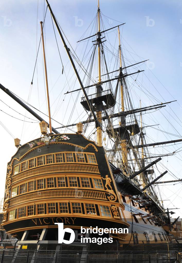 Image of Stern of HMS Victory, Portsmouth Dockyard, 2013 (photo)
