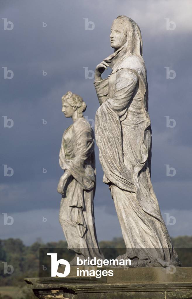 Image of Statues from Temple of Four Winds, gardens of Castle Howard,