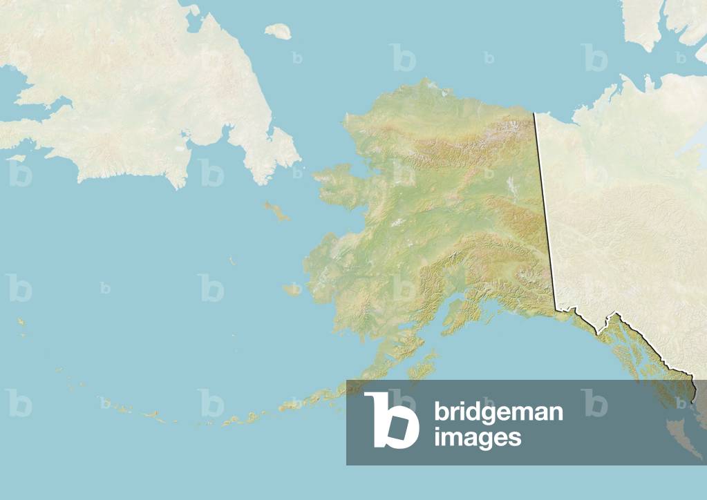 Image of State of Alaska, United States, Relief Map